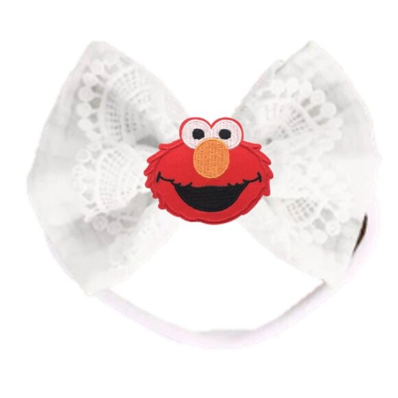 boutique | Accessories | Elmo Bow Headband First Birthday Romper Dress ...